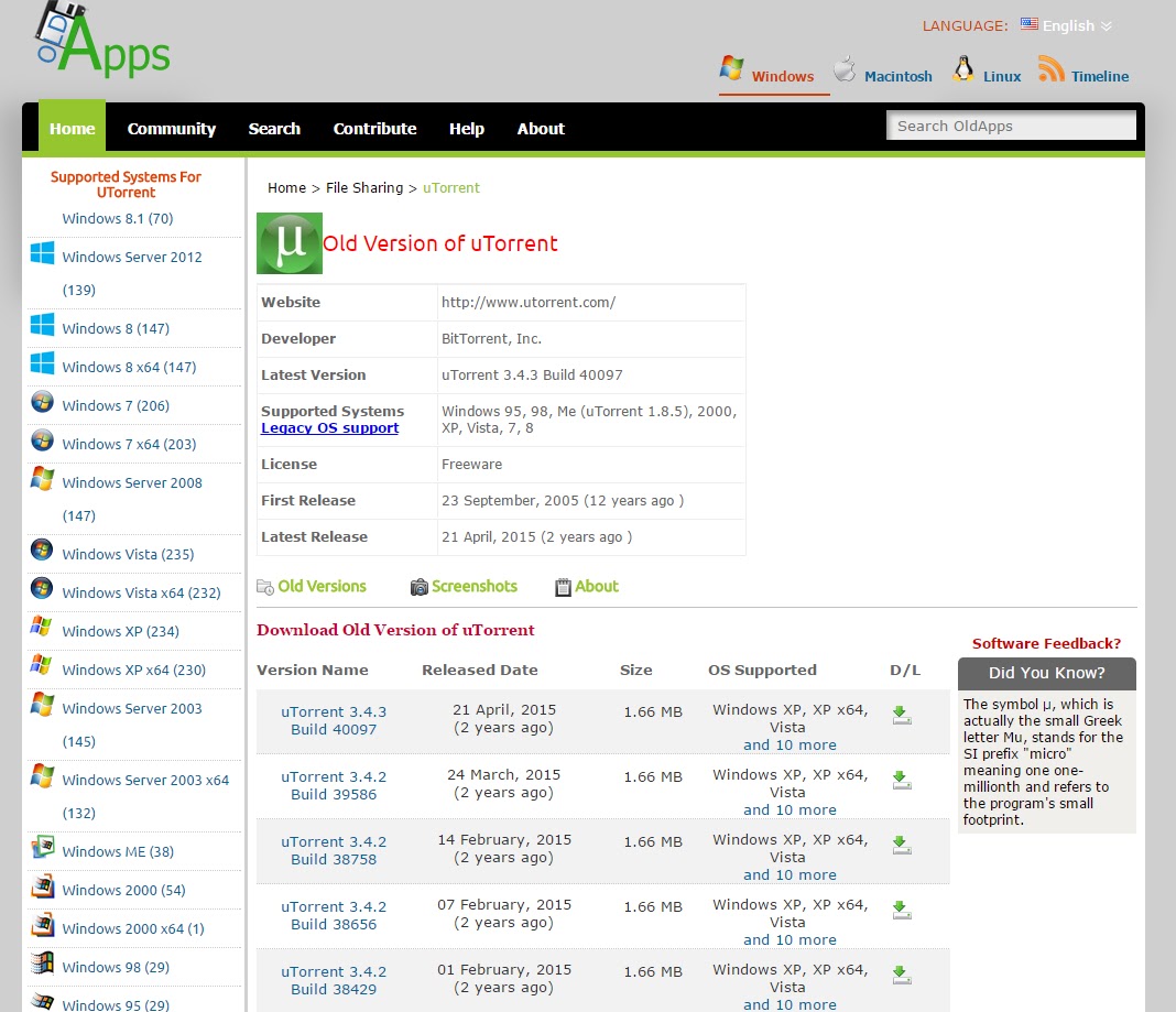 Old Torrent - oldapps.com