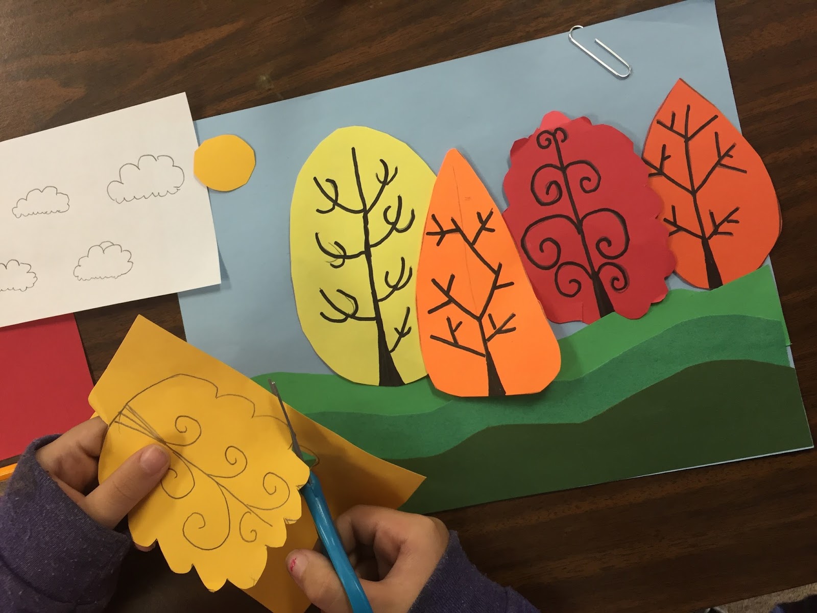 Elements of the Art Room: 3rd Grade Fall Forrests