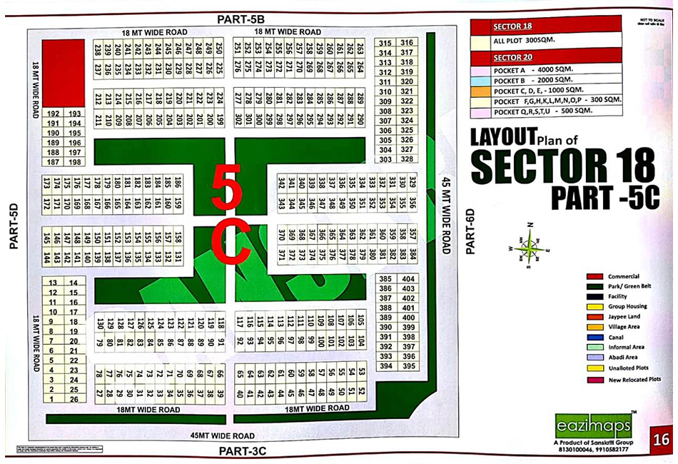 Layout Plan of Sector-18 5C Yamuna Expressway Authority ~ Industry Seller