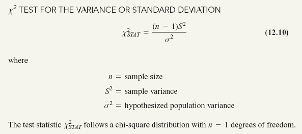 The Posts of the Great Statisticians: Chi-Square Test for the Variance ...