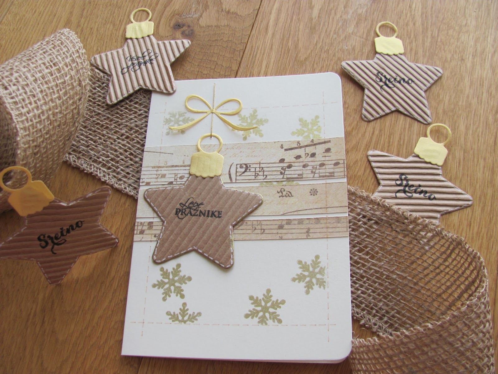 Keti's Projects: Novoletne voščilnice 2014/15 - zvezdice