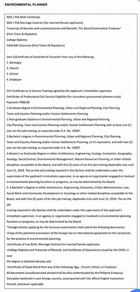 PRC LICENSURE EXAMINATION APPLICATION REQUIREMENTS AND PROCEDURES ...