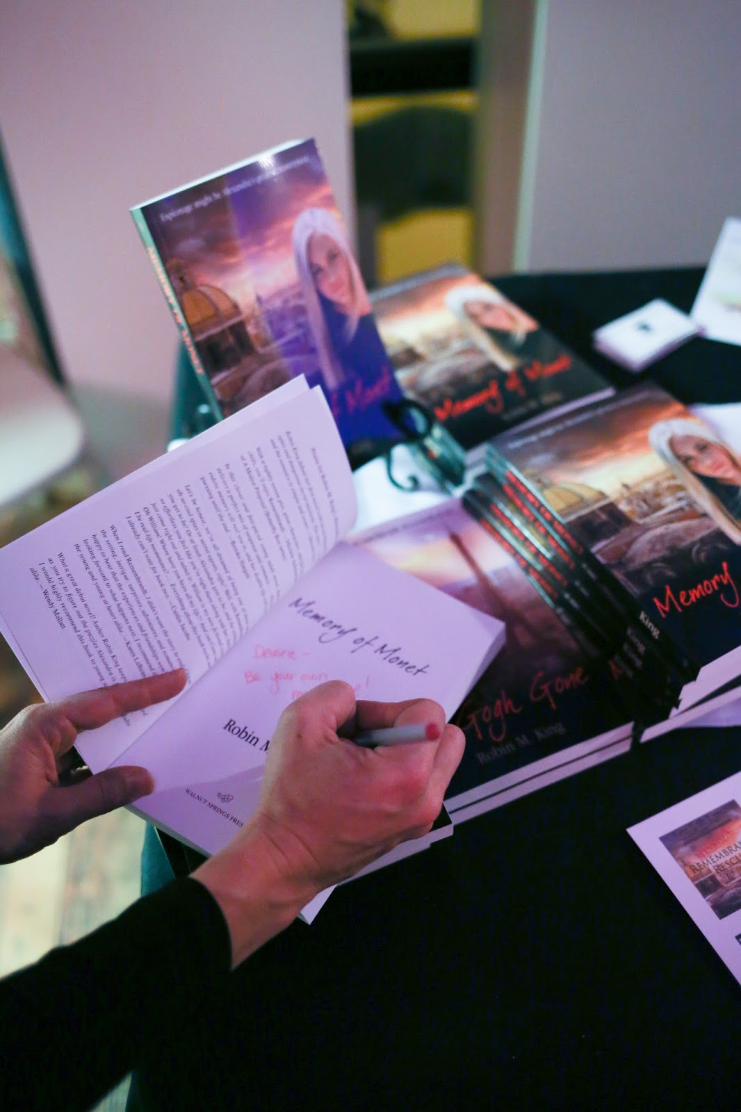 Author Robin King, Blog: A Book Launch Gala for Memory of Monet by ...