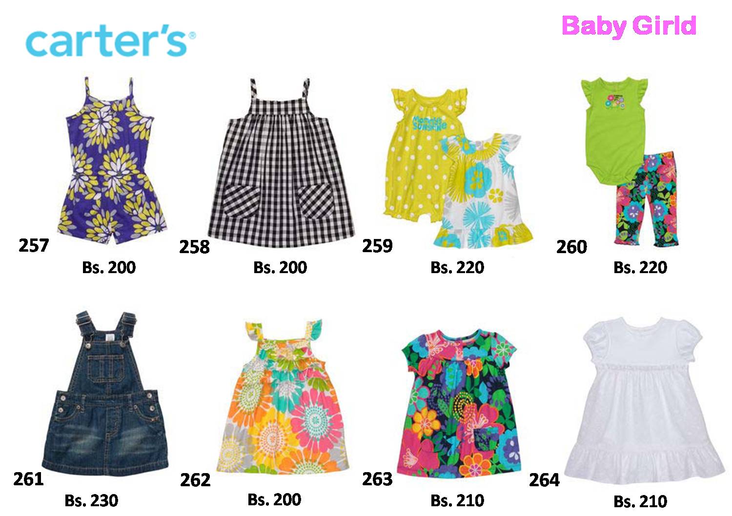 Venta de Ropa de niño marca Carter: Catálogo de Ropa de Niña