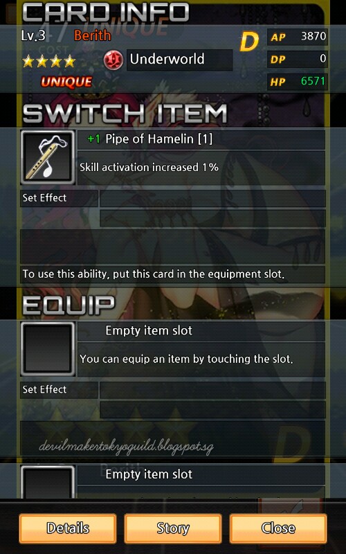 Devil Maker Tokyo Guide: Ever After Card: The story of Alice