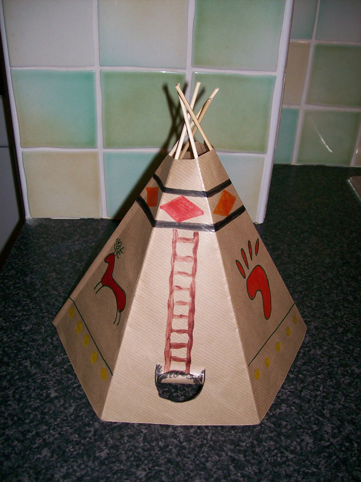 All sorts...: Dad's school project - building a Teepee