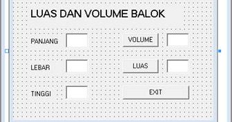 KISAH PERJALANAN: Program menghitung Luas dan Volume balok