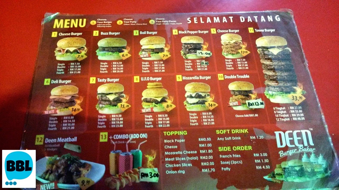 Food Test : Deen Burger Bakar Lebih Terbakor - Budak Bandung Laici