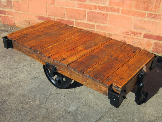 Antique Furniture Factory Cart Coffee Tables: Refurbished and project ...