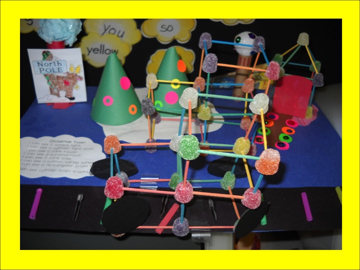 Blog Hoppin': 3D shapes Christmas Town Map