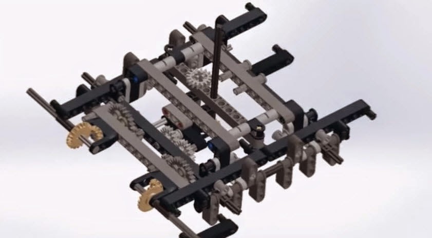 Video A Solidworks Assembly 3D Animation of Lego Technic Motorized ...