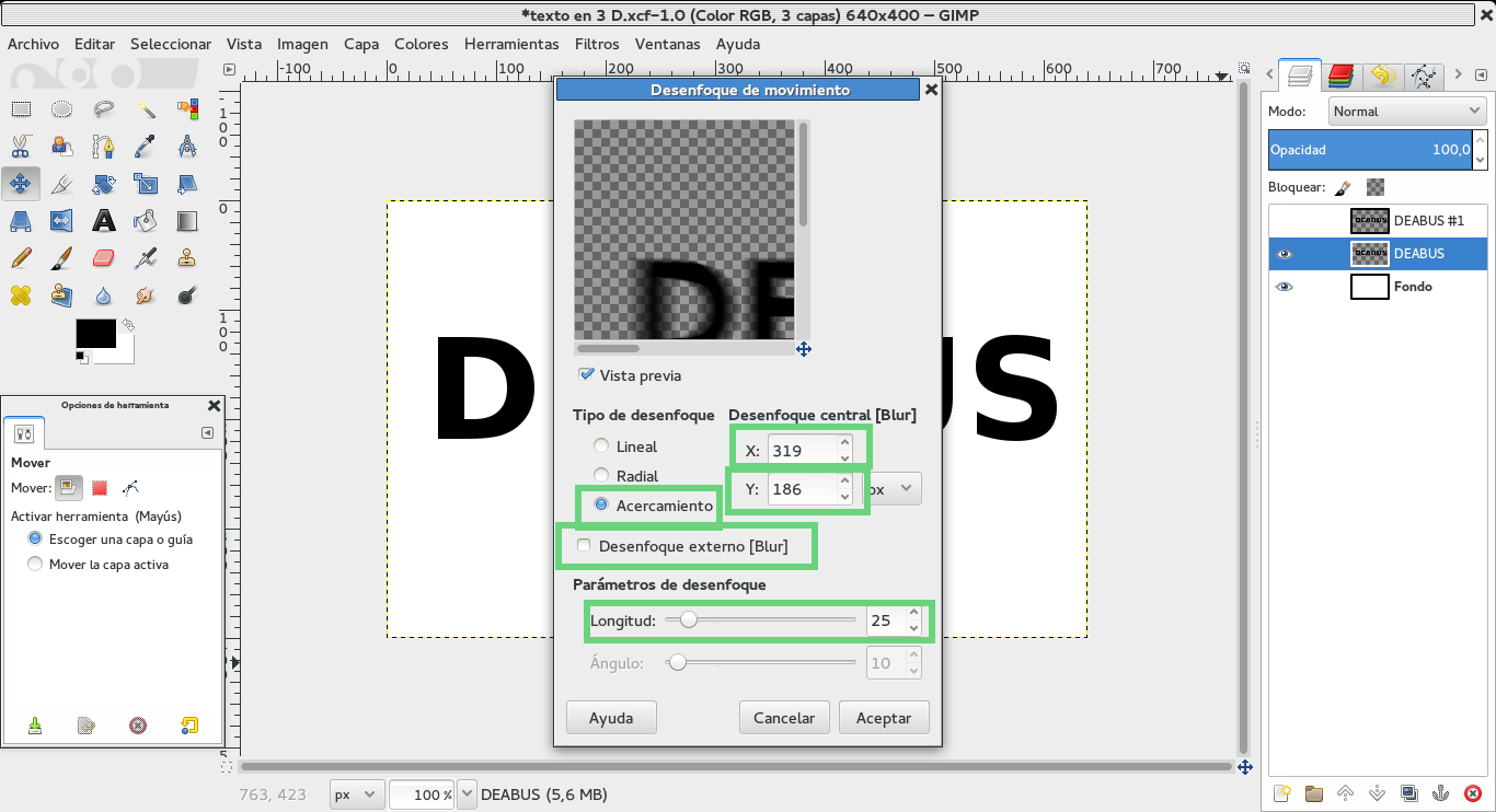 Diis Deabusque Texto En 3d Con Gimp