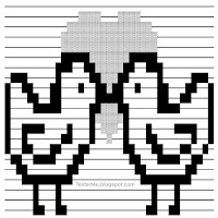 Two Chicks Kissing Picture Made With ASCII Code | Text Art |Simple And ...