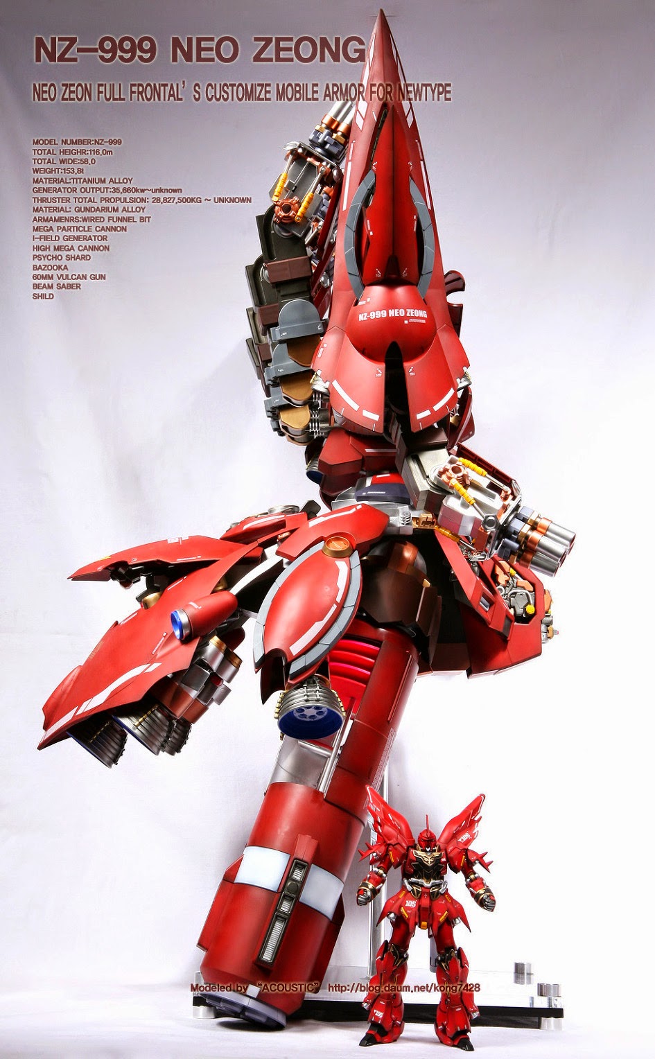 GUNDAM GUY: HGUC 1/144 NZ-999 Neo Zeong [Open Hatch] - Customized Build