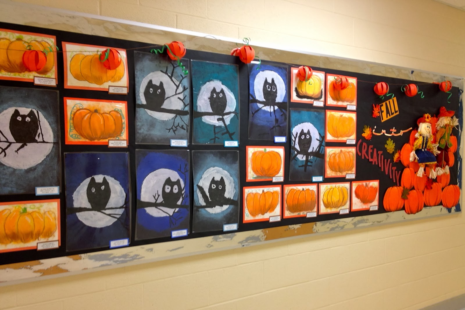 Creativity in Connecticut: Fall Bulletin Board: Pumpkins and Owls