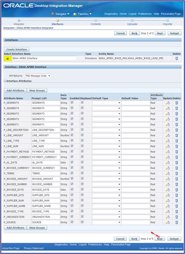 Oracle Applications: Oracle Custom WEB ADI Setups and Process for AP Invoice Interface
