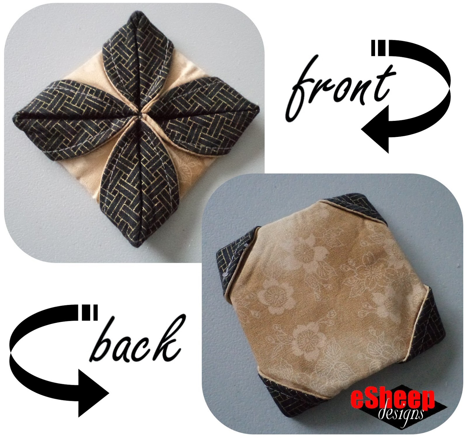 eSheep Designs: A "Tute" in Ten: Fabric Origami Ornament