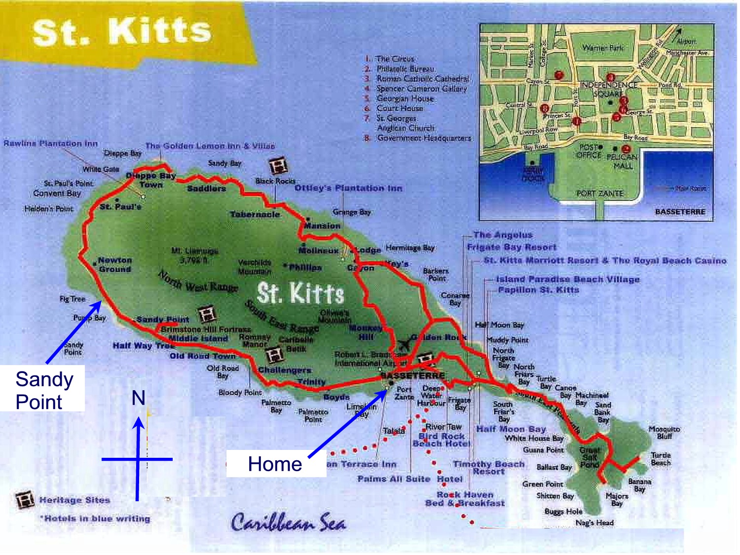 St Kitts On World Map - Map