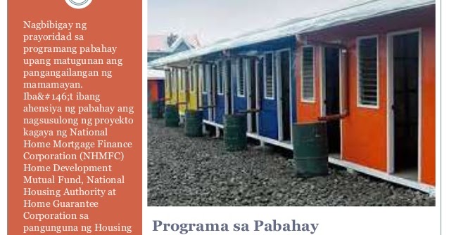 Programang Pabahay Sa Pilipinas