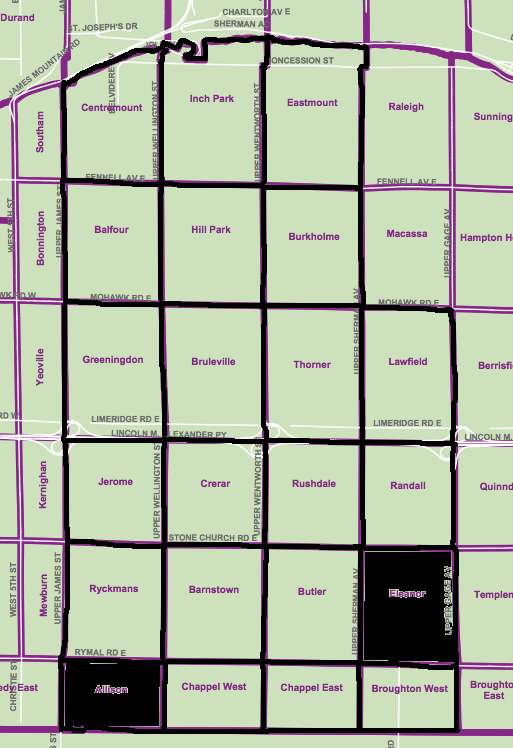 Hamilton Neighbourhood Associations: Neighbourhood Maps