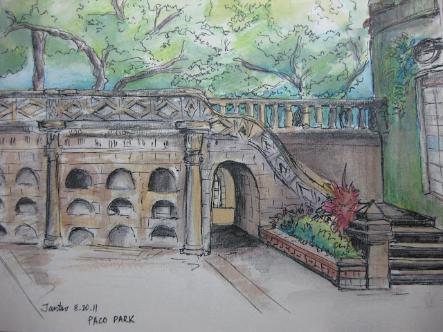 Urban Sketchers Manila: Sketching Result of August 20, 2011 of Paco Park