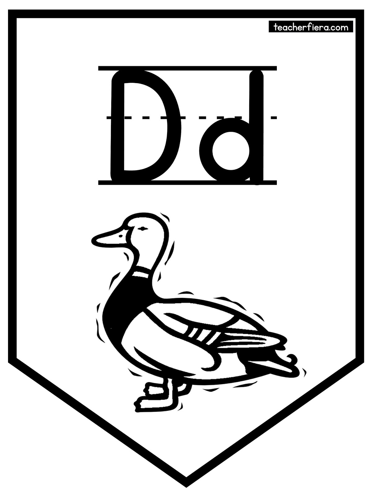 teacherfiera.com: ALPHABET BANNER (BLACK AND WHITE)