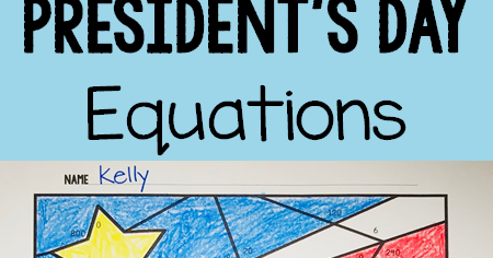 Kelly McCown: President's Day Expressions & Equations Coloring Pages