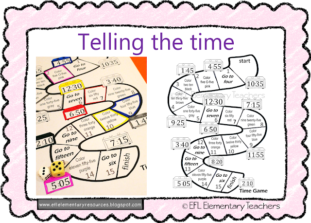 EFL Elementary Teachers: Telling the time for ESL Learners