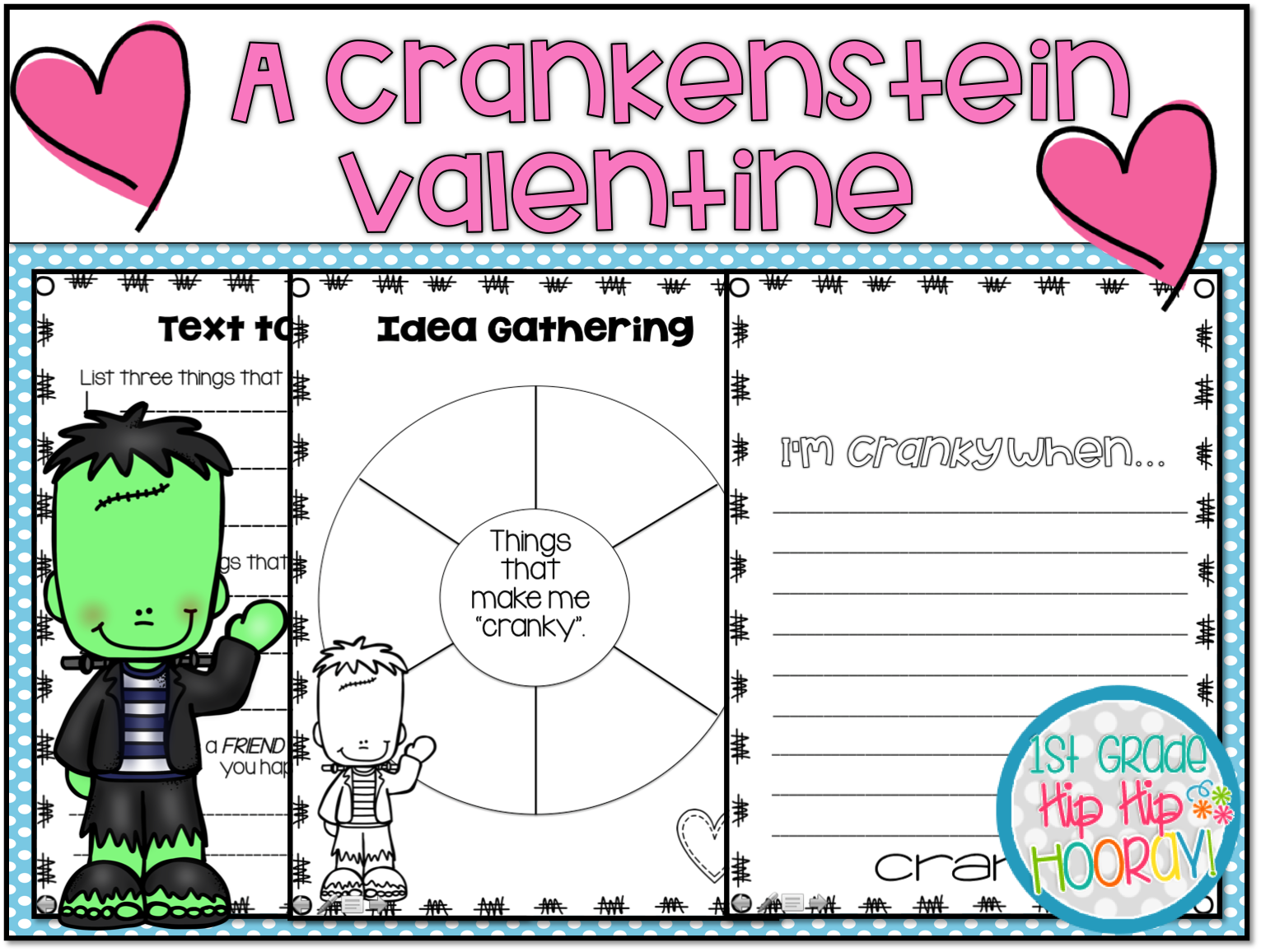 1st Grade Hip Hip Hooray!: A Crankenstein Valentine...crafts and ...