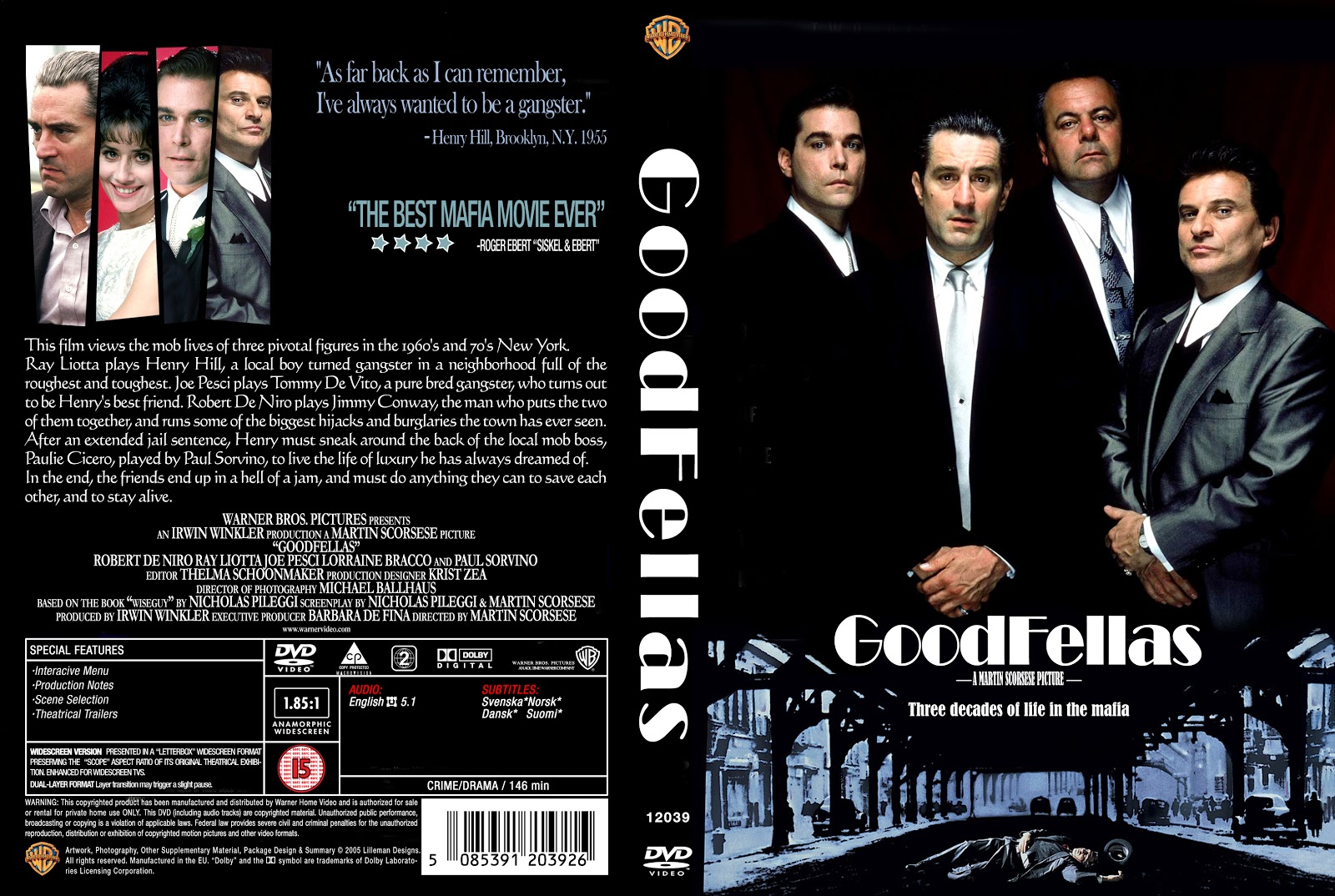 Goodfellas (1990) | Movie Poster and DVD Cover Art