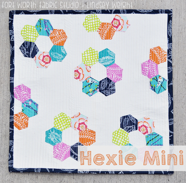 Fort Worth Fabric Studio: April Mystery Project 2 {Hexie Mini Quilt}