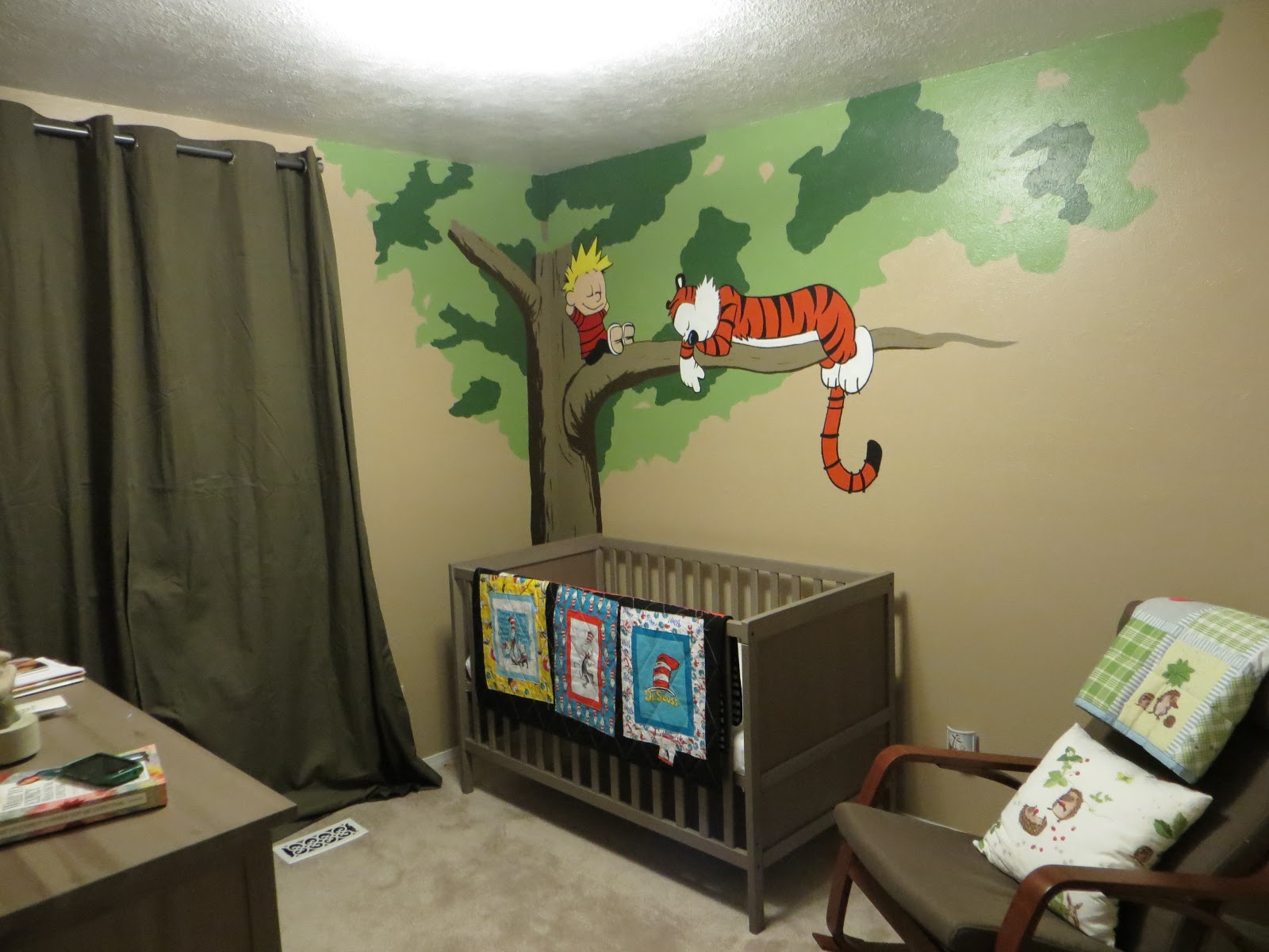 Our Calvin & Hobbes nursery, complete with a fort for sleeping (x-post ...