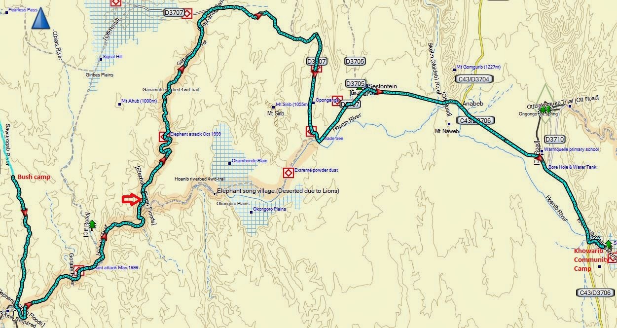 Mrad & Inge's 60+ Namibia KAOKOLAND: D18: Bushcamp - Hoanib River ...