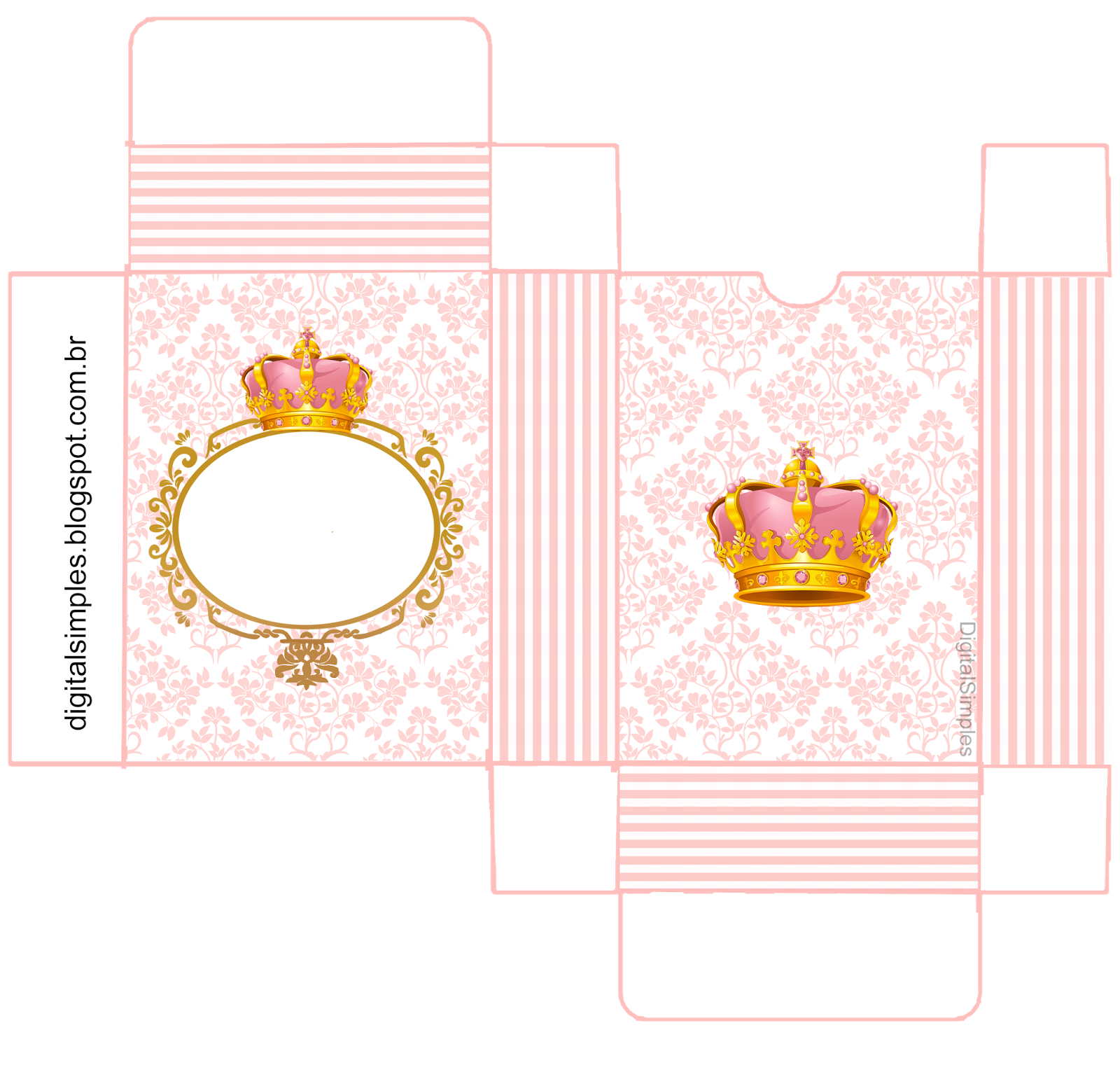 Golden Crown in Pink: Free Printable Boxes. - Oh My Baby!