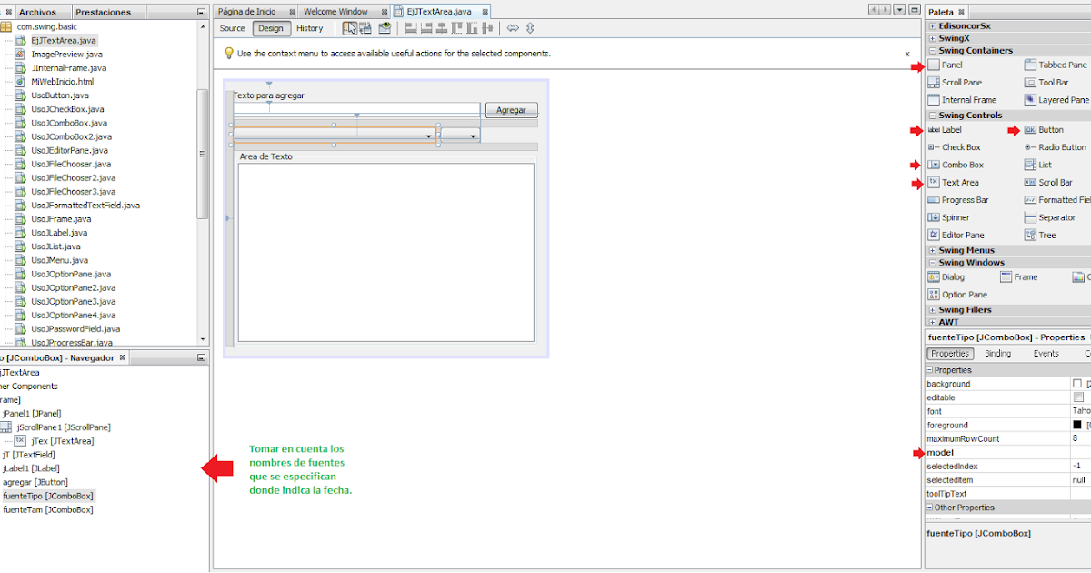 Cursos y tutoriales prácticos de programación en Java: Uso básico de elementos Swing con ...