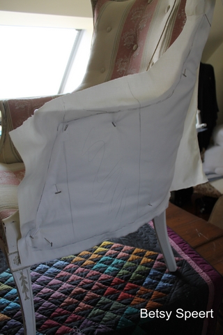 Betsy Speert's Blog: Upholstering the Back of a Chair