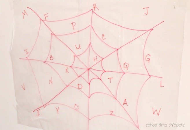 Letter Matching Spider Web Activity for Preschoolers | School Time Snippets