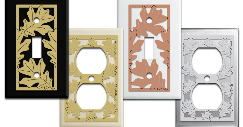 Kyle Switch Plates: Oak Leaf Switch Plates & Outlet Covers | Fall Decor
