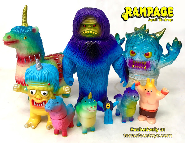 RAMPAGE TOYS Exclusive Custom Sofubi Editions for Tenacious Toys Drops ...
