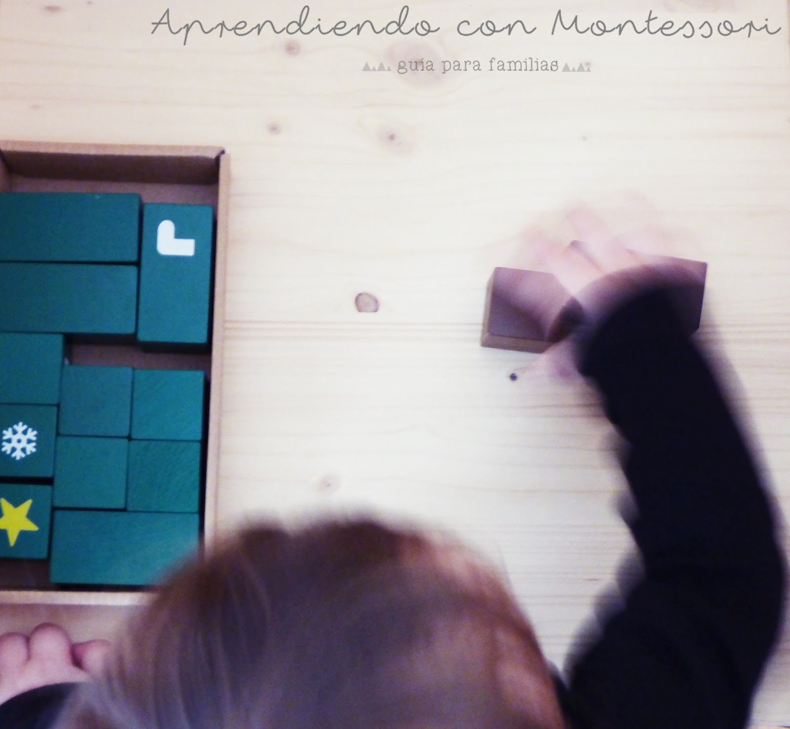 Bloques Abeto + Copos apilables - Aprendiendo con Montessori