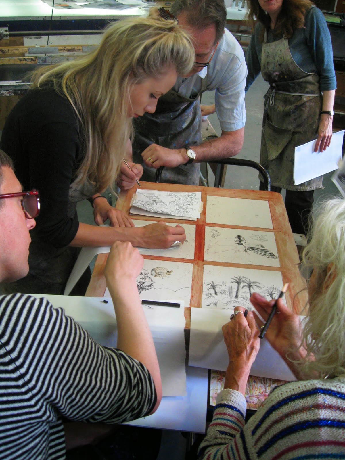 kath the artist: Stone Lithography at londonprintstudio