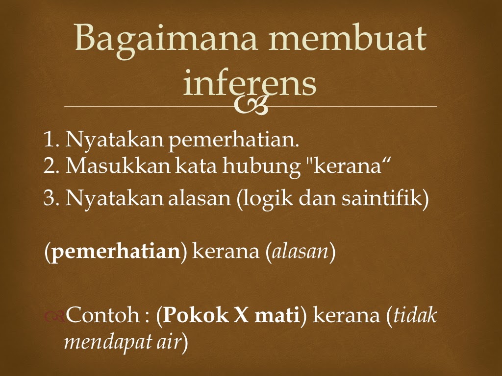 Kemahiran Proses Sains: Membuat inferens