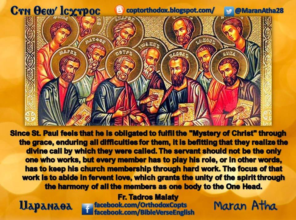 Coptic Orthodox: Christ is Head to One Body