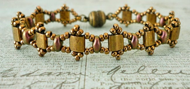 Linda's Crafty Inspirations: Bracelet of the Day: Tallulah Tila - Rose ...