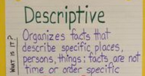 ELA Anchor Charts: Descriptive Text Structure