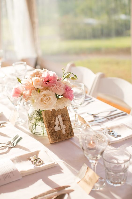 beyond the aisle: wedding wednesday: spring table number ideas.