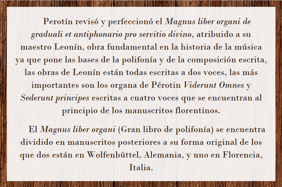 COMPOSITORES MEDIEVALES (476-1450): Pérotin (1155/1160-1230)