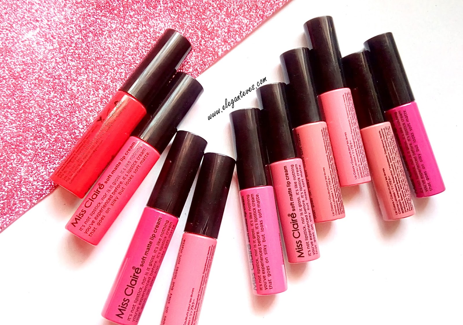 Review & Swatches of Miss Claire Soft Matte Lip Creams (All shades ...