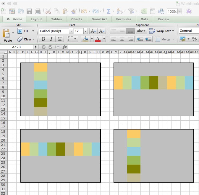 How to design a quilt in Excel ...