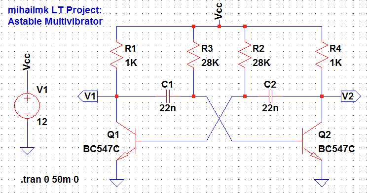 Electro-Magnetic World: Astable Multivibrator